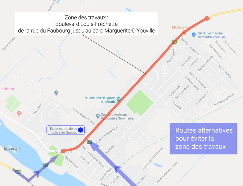 Ralentissements à prévoir pour vous rendre à l’ENPQ — Travaux majeurs ...